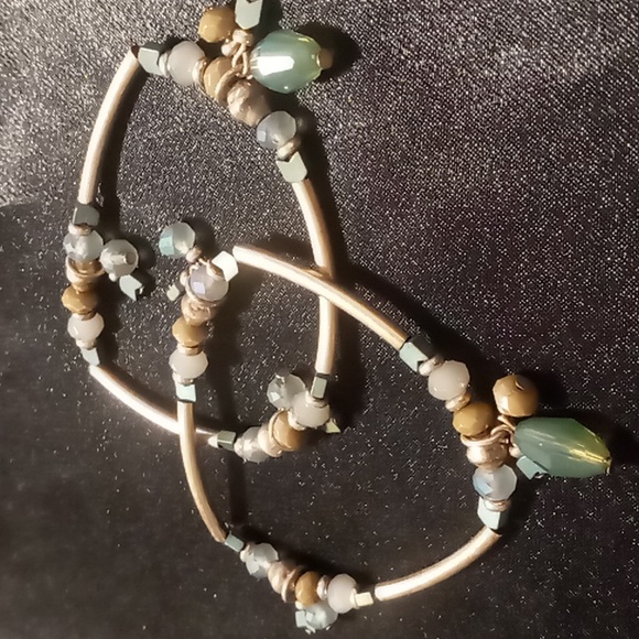 Hand Crafted | Jewelry | Bread Expandable Gold And Blue Tone Bracelets ...